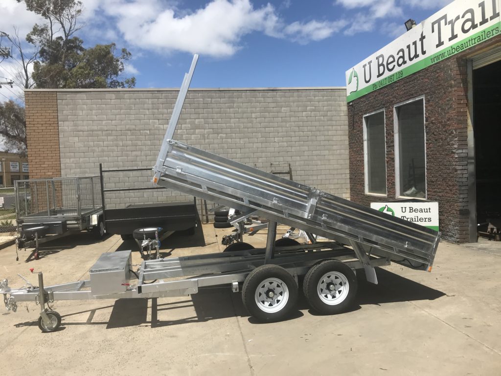12×7 Flat top Tandem Tipper with 300mm split fold down side